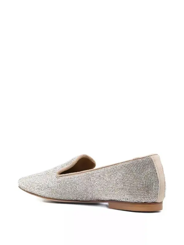 ANNA F. Embellished Ballet Flats - Silver