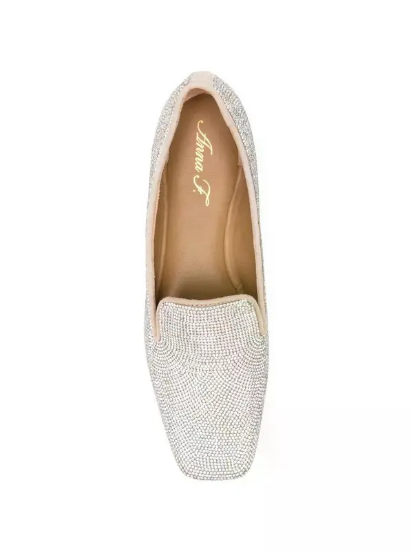 ANNA F. Embellished Ballet Flats - Silver