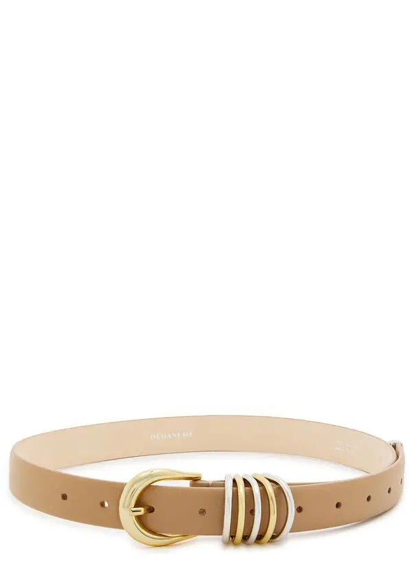 DEHANCHE Hollyhock Leather Belt - Taupe