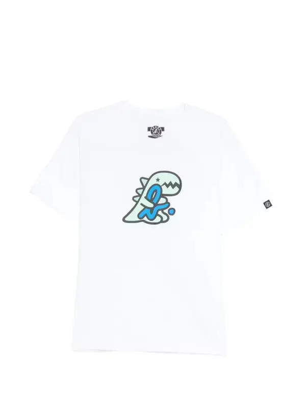 AGNES B. Hugging Dino T-shirt - White