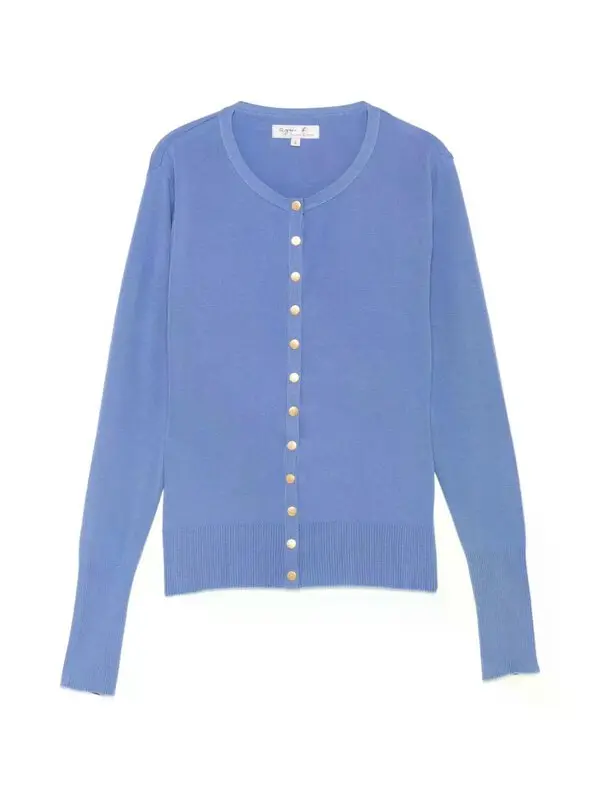 AGNES B. Snapy Cardigan - Blue