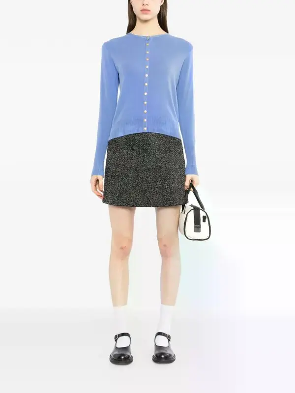 AGNES B. Snapy Cardigan - Blue