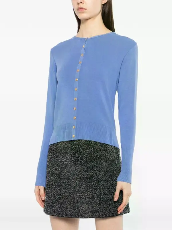 AGNES B. Snapy Cardigan - Blue