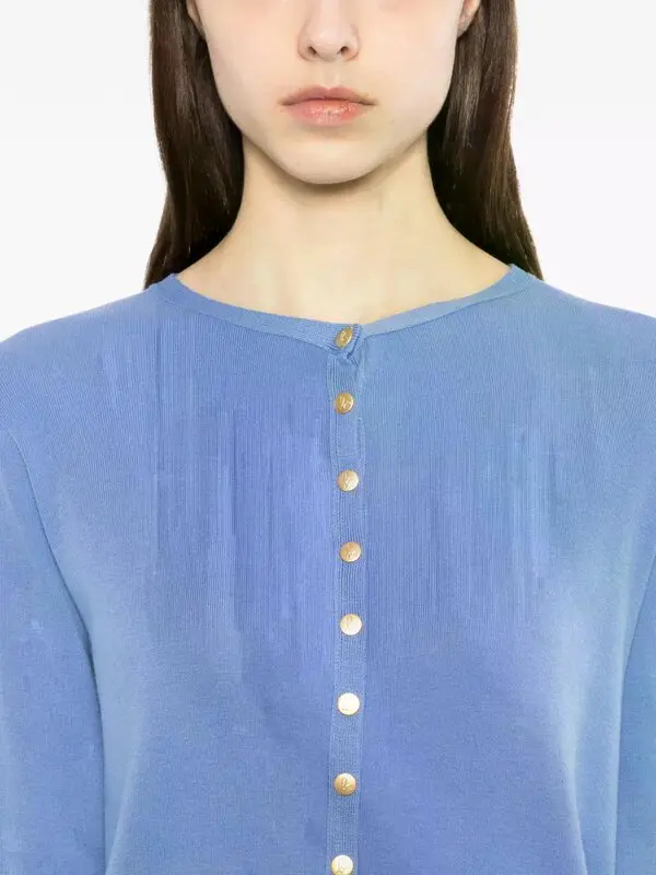 AGNES B. Snapy Cardigan - Blue