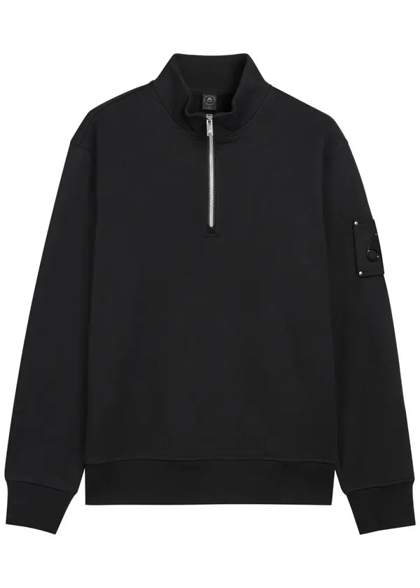 Moose Knuckles Hartsfield Half-zip Sweatshirt - Black