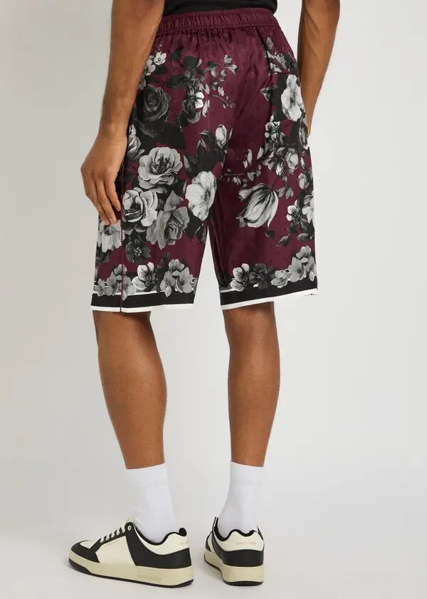Dolce & Gabbana Floral-print Silk-twill Shorts - Multicoloured 1