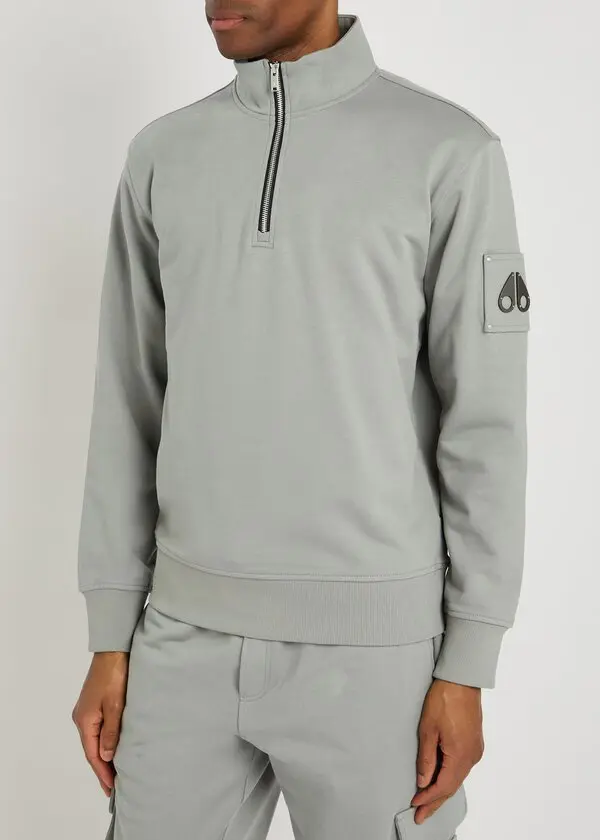 Moose Knuckles Hartsfield Half-zip Sweatshirt - Grey