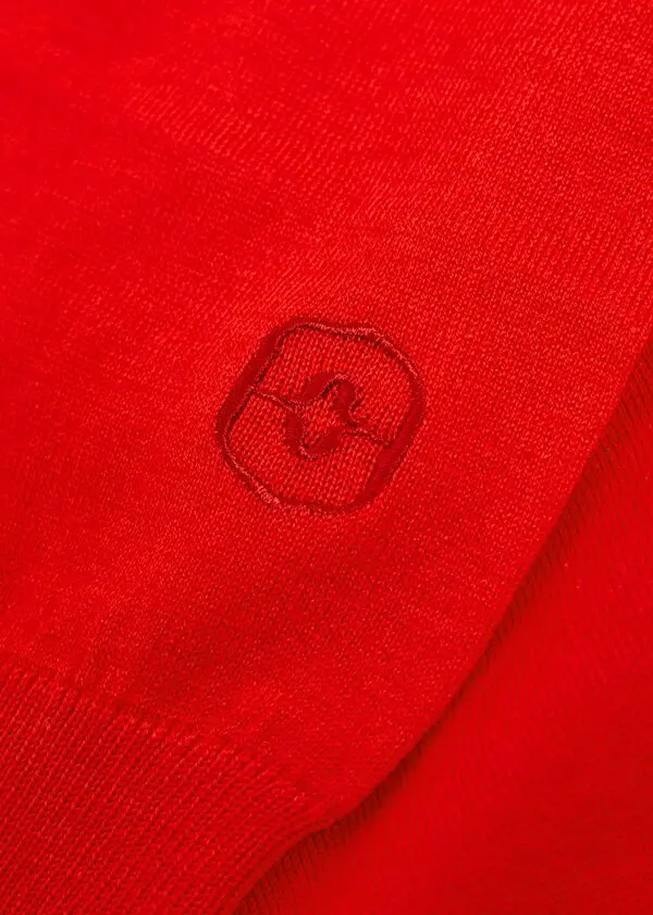 RÙADH Wool Polo Top - Red
