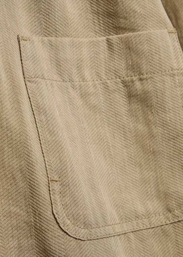Jacquemus La Veste Pastro Striped Linen Jacket - Beige