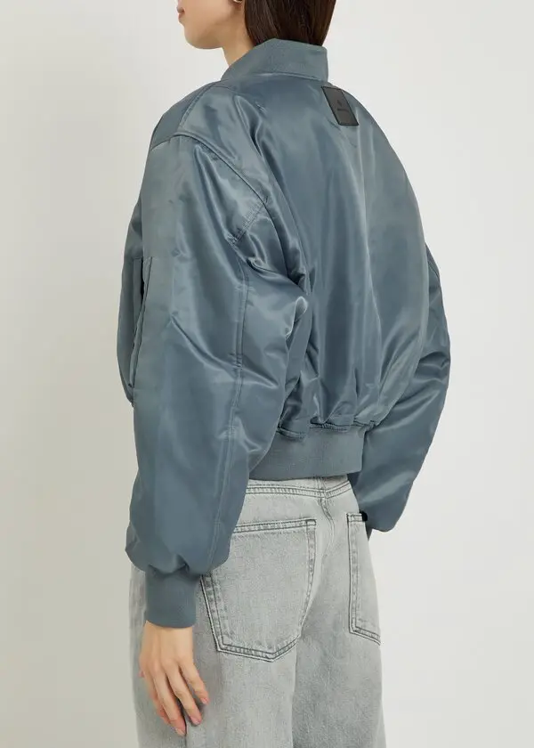 ANINE BING Leon Padded Bomber Jacket - Dark Grey