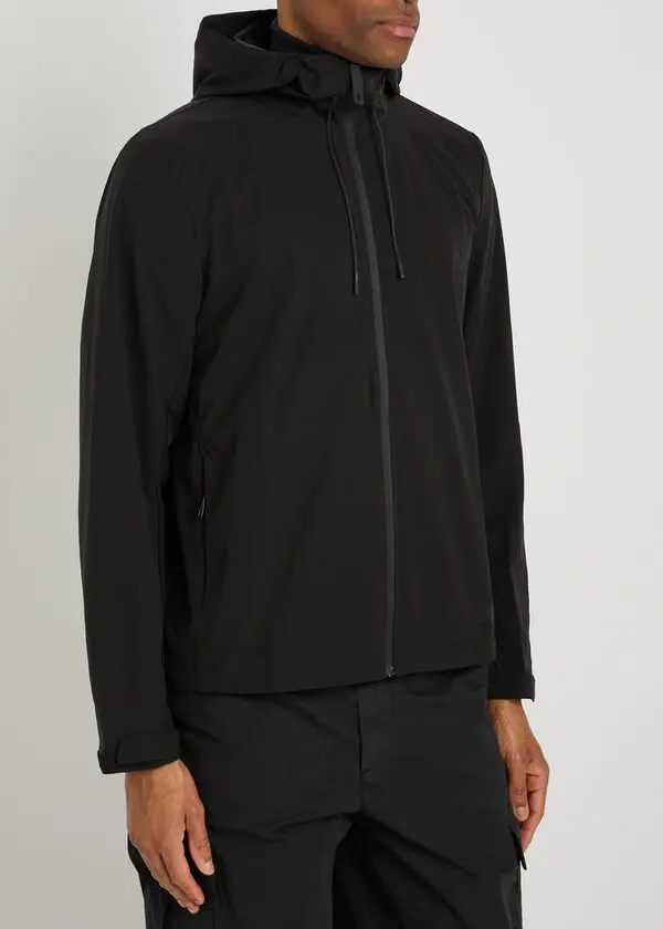 Rains Mito Water-repellant Hooded Jacket - Black