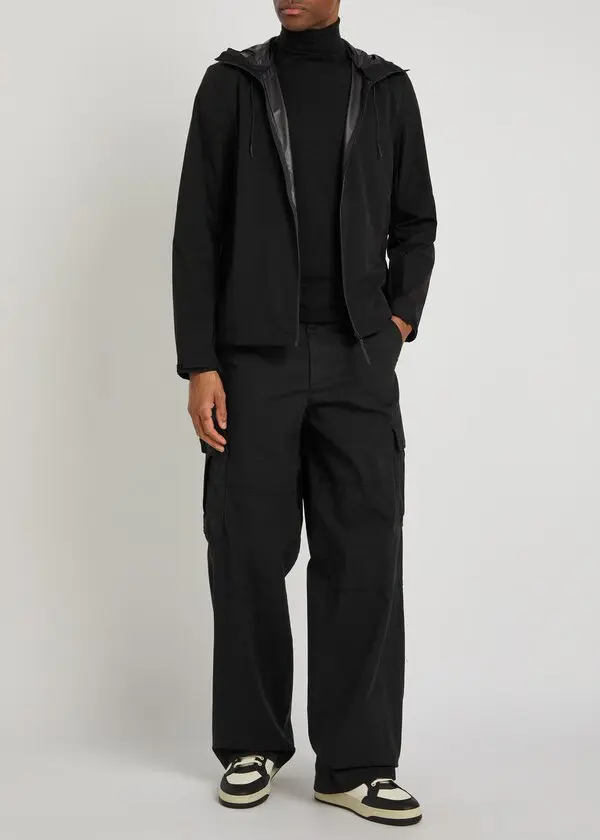 Rains Mito Water-repellant Hooded Jacket - Black