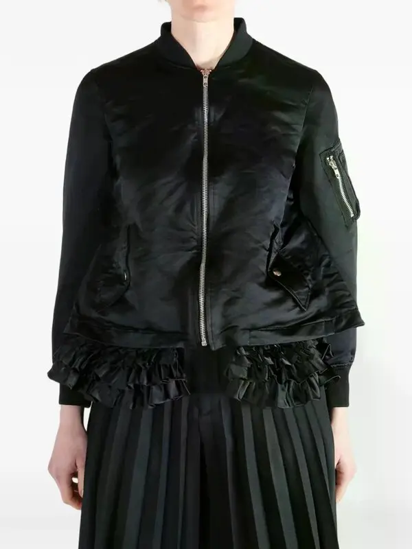 Comme Des Garçons Ruffled Bomber Jacket