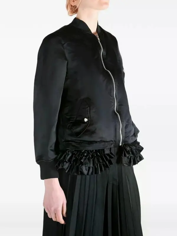 Comme Des Garçons Ruffled Bomber Jacket