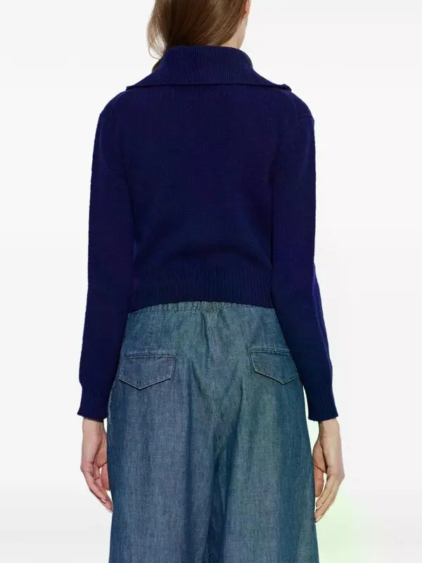 JIL SANDER Wide-collar Cardigan - Blue