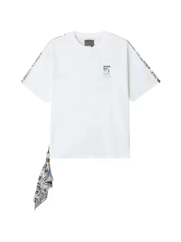 MUSIUM DIV. Bandana Scarf T-shirt - White