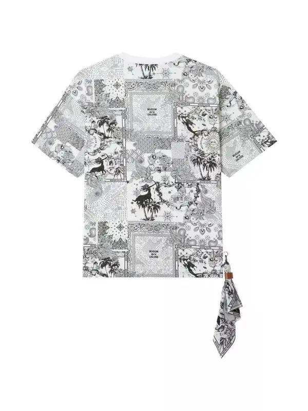 MUSIUM DIV. Bandana Scarf T-shirt - White