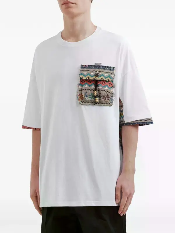 MUSIUM DIV. Patchwork Pocket T-shirt