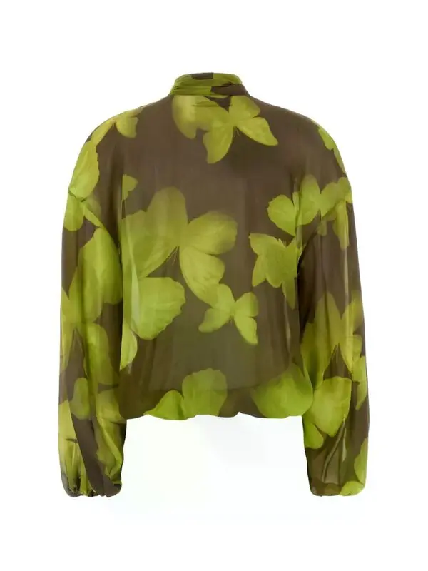 Blumarine Printed Tie-neck Blouse
