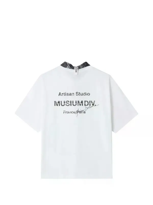 MUSIUM DIV. Printed Collar T-shirt