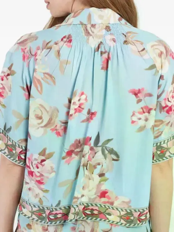 Derhy Floral-print Buttoned Shirt
