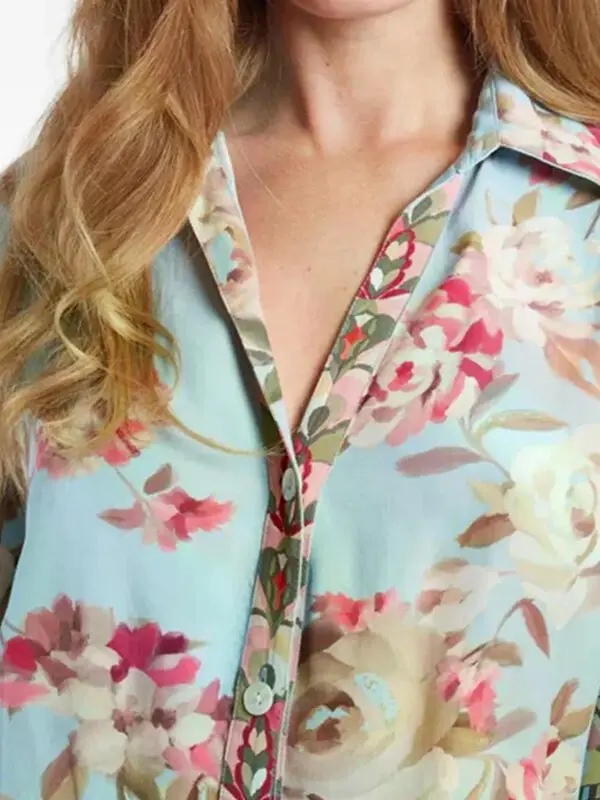 Derhy Floral-print Buttoned Shirt