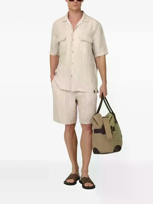 Boggi Milano Striped Bermuda Shorts - Neutrals