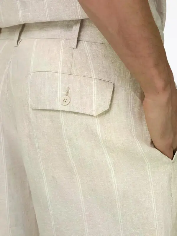 Boggi Milano Striped Bermuda Shorts - Neutrals
