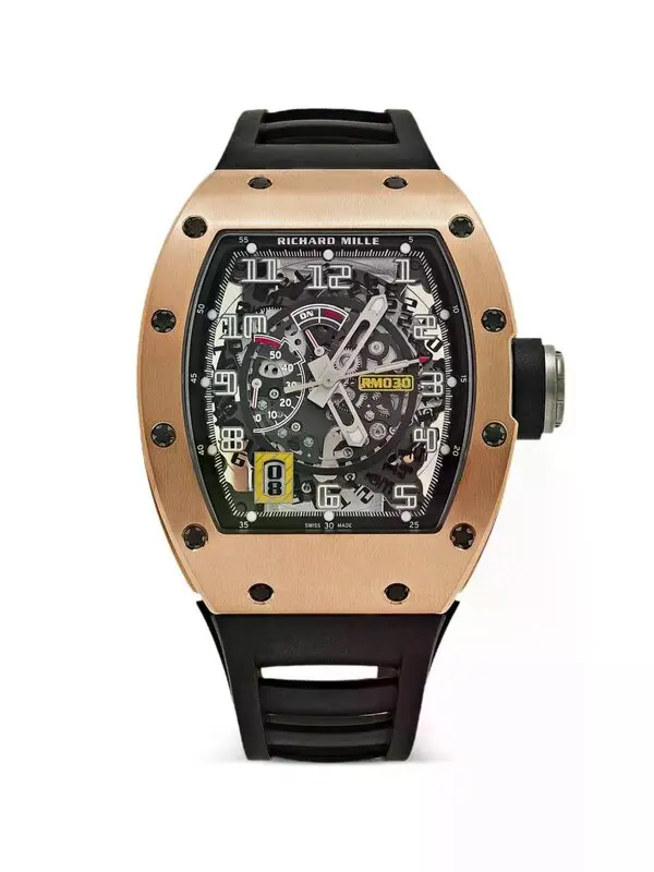 RICHARD MILLE 43mm Rose Gold Watch - Black