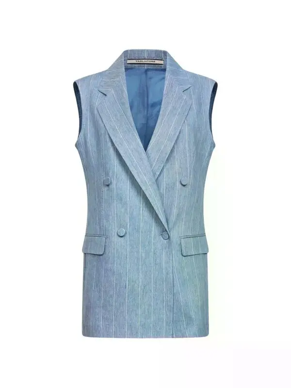 Tagliatore Pinstriped Double-breasted Jacket - Blue