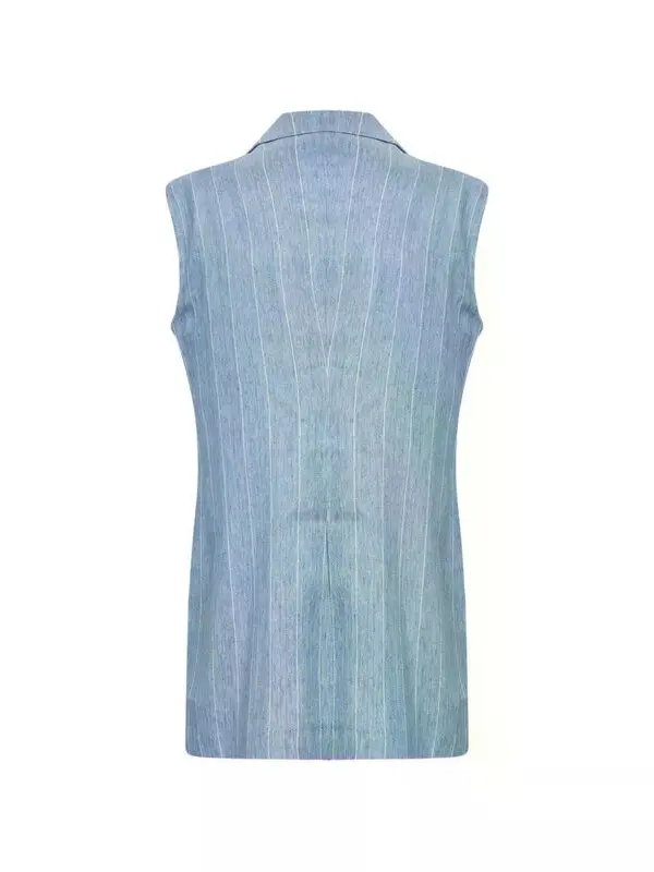 Tagliatore Pinstriped Double-breasted Jacket - Blue