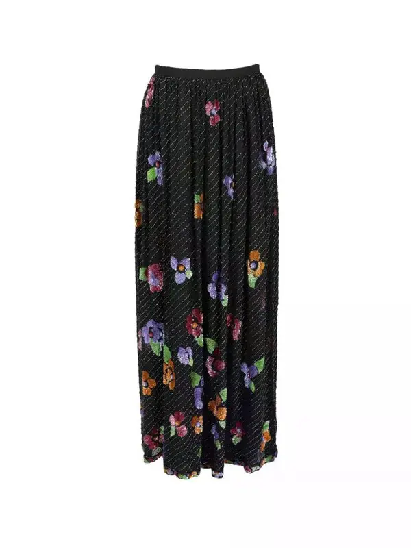 Vintage Beaded Floral Skirt