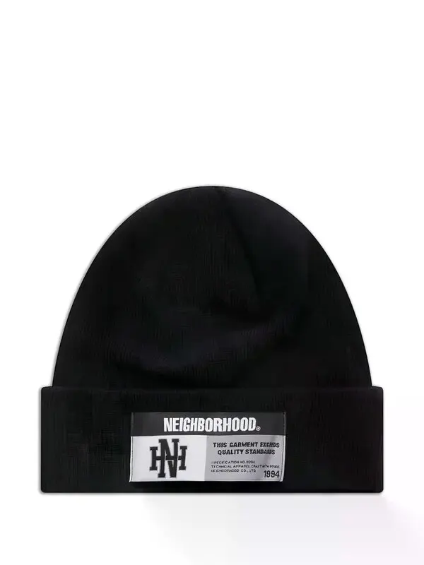 NEIGHBORHOOD Logo Patch Beanie - Black