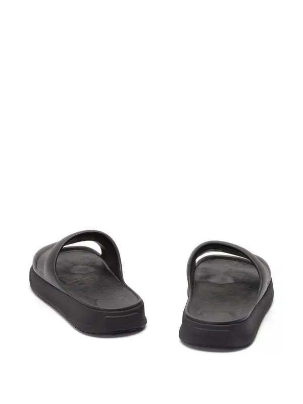 Moncler Altive Embossed Logo Slides - Black