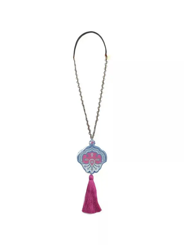 Malìparmi Tassel-detail Necklace - Grey