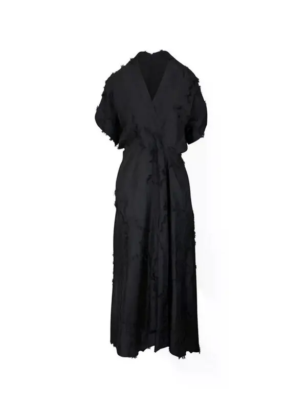 Zero + Maria Cornejo Fil Coupé V-neck Dress