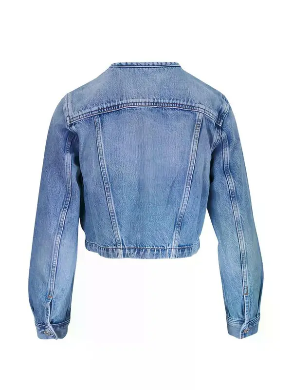 Citizens Of Humanity Buttoned Cropped Jacket - Blue
