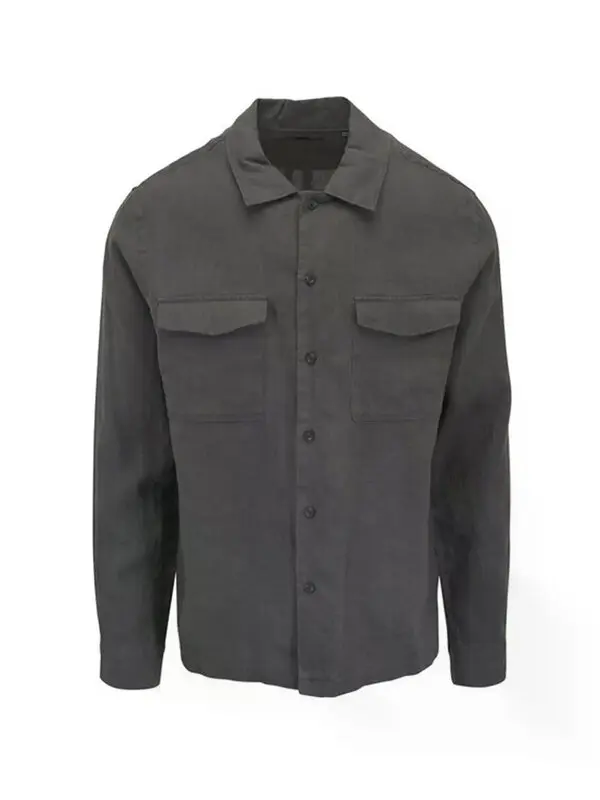 Vince Garage Linen Shirt - Grey