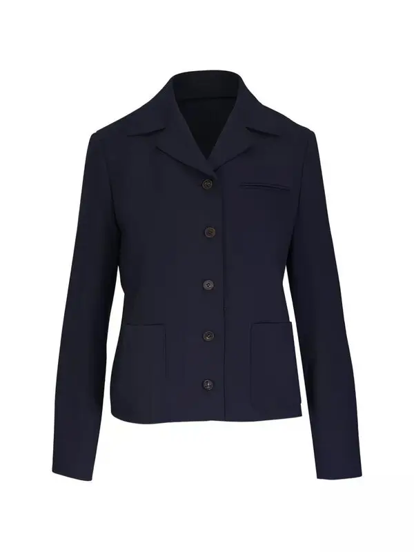 Lafayette 148 New York Doubleface Wool Jacket - Blue