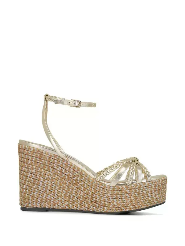 JIMMY CHOO Dree Braided Platform Espadrilles - Gold