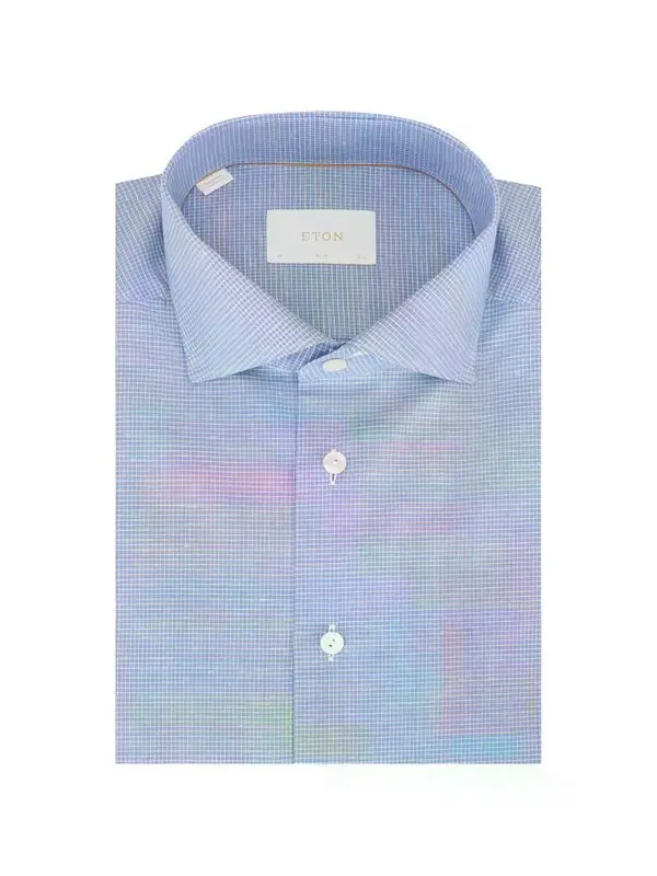 Eton Check-printed Shirt - Blue