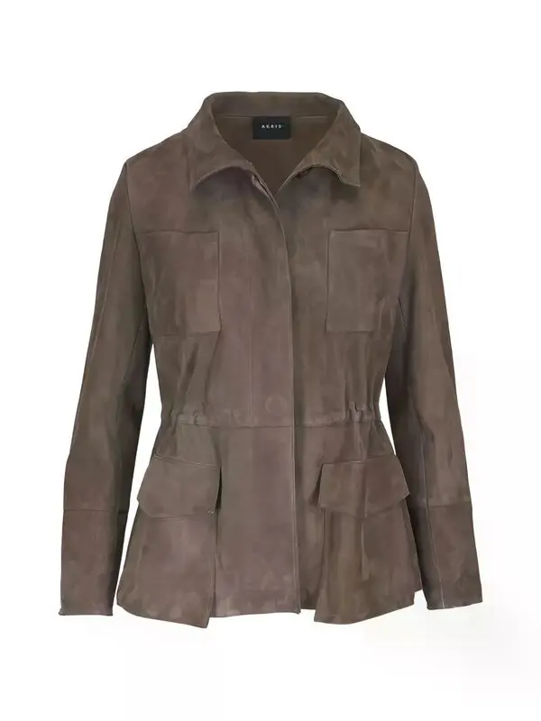 Akris Chianti Suede Jacket - Brown