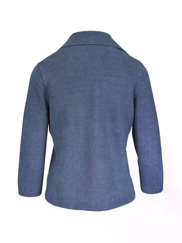 Kinross Cashmere Collared Linen Cardigan