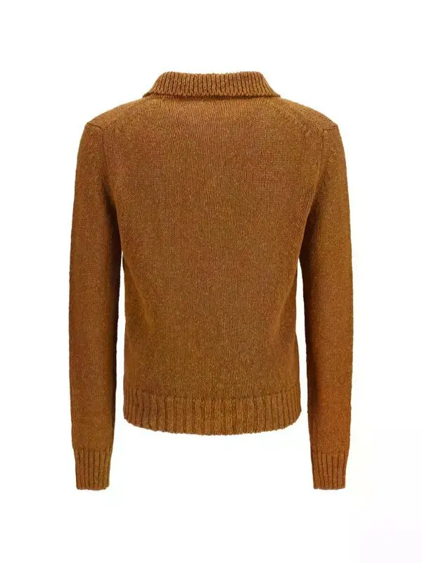 SUNFLOWER Linen Polo Top - Brown