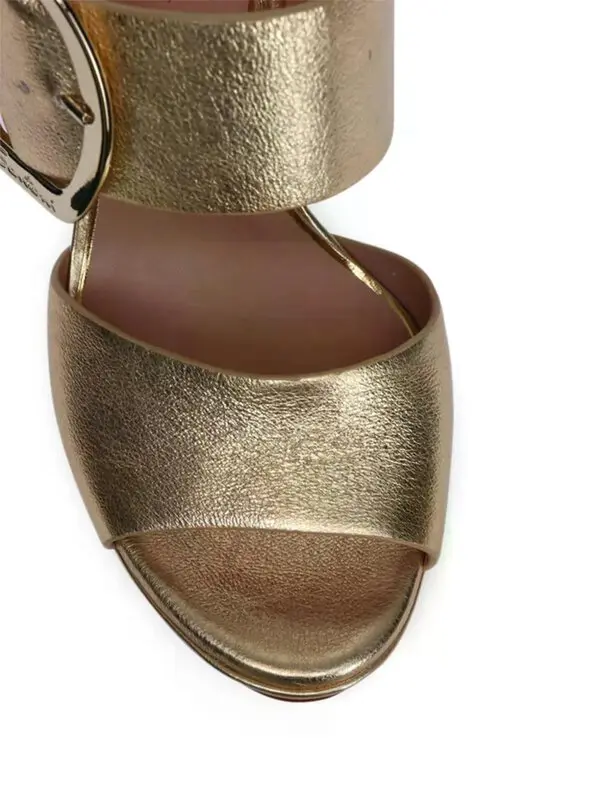Santoni Buckle Platform Sandals - Gold