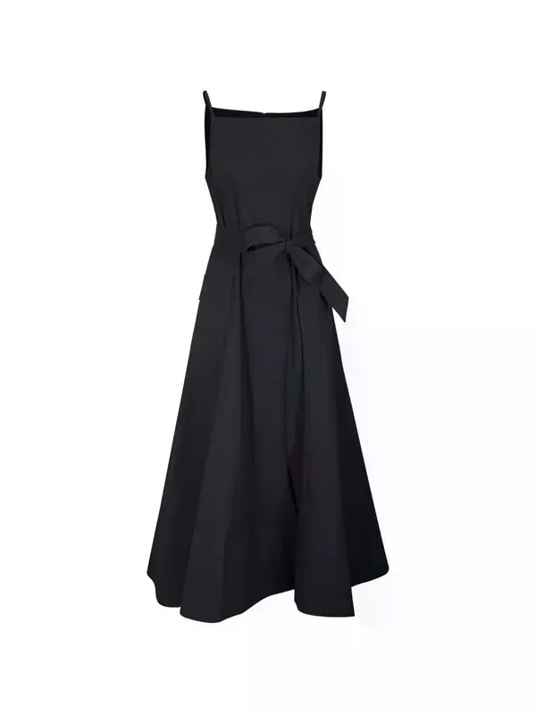 Lela Rose Bow-belt Midi Dress