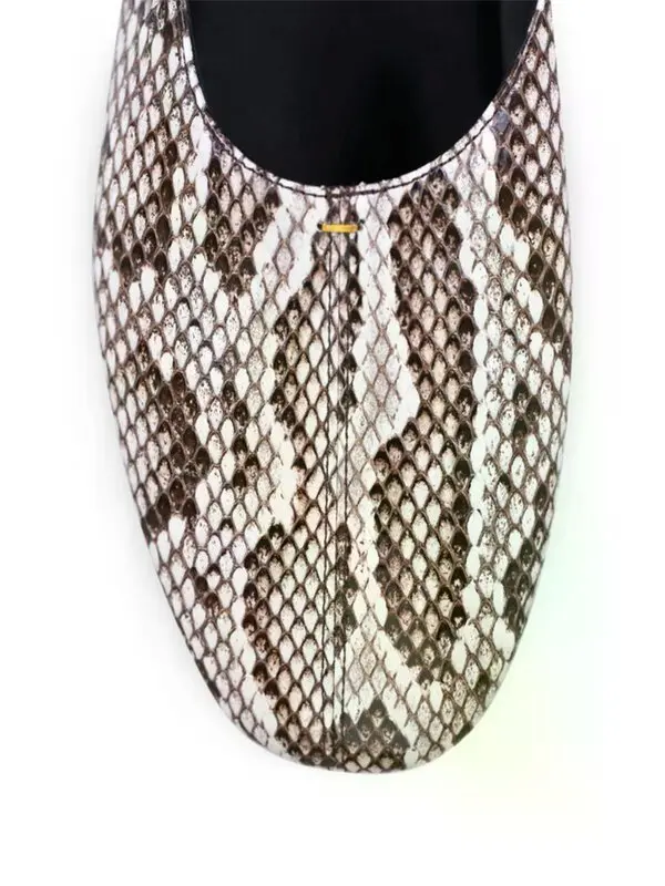 Khaite Jane Snakeskin Flats - White