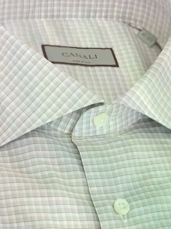 Canali Checkered Shirt - Neutrals