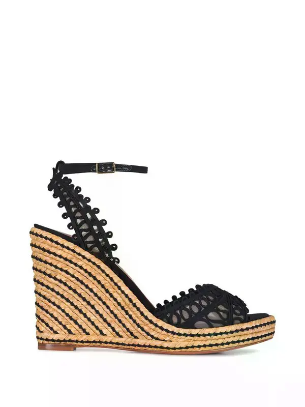 AQUAZZURA Braided Nappa Espadrilles - Black