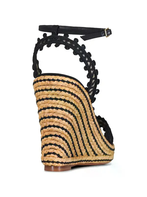 AQUAZZURA Braided Nappa Espadrilles - Black